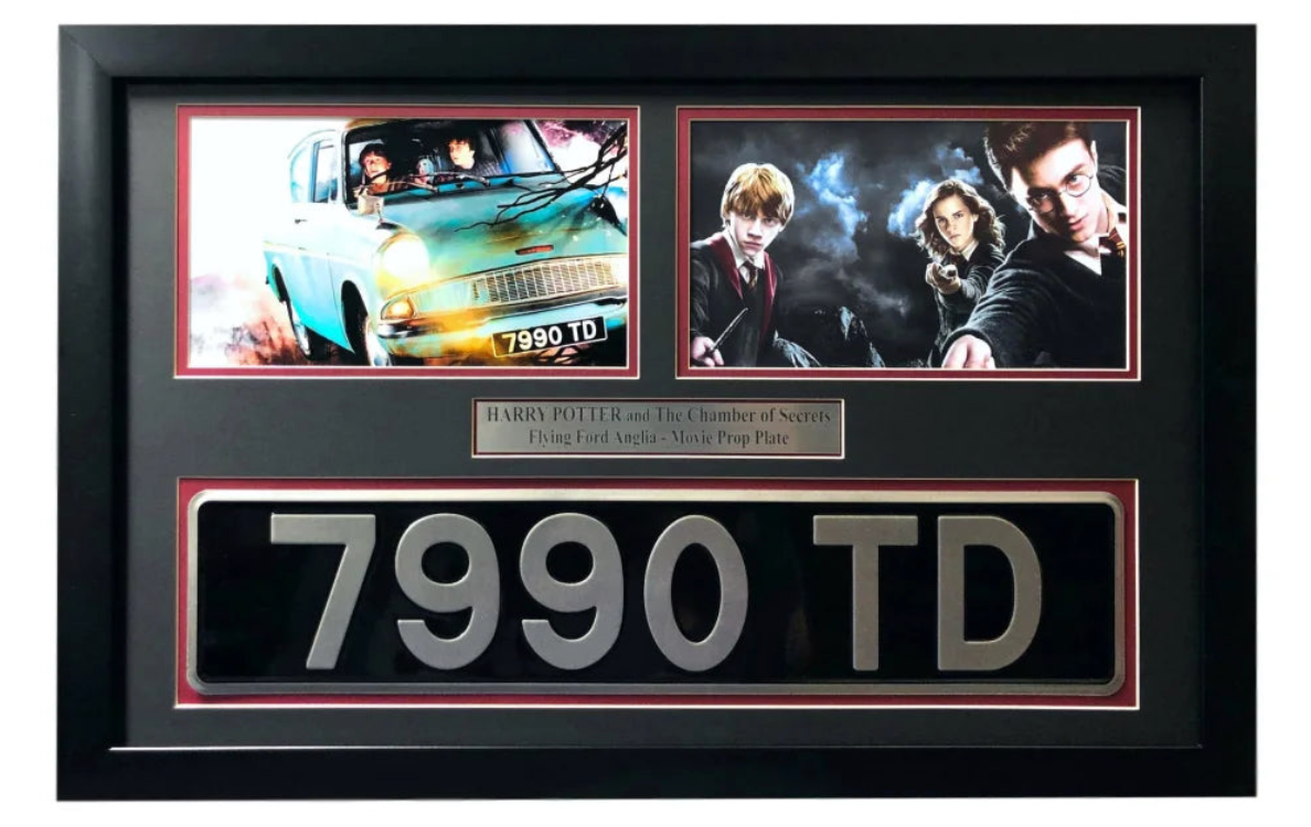 "Harry Potter" Flying Movie Car License Plate Framed Collage Chamber o ...