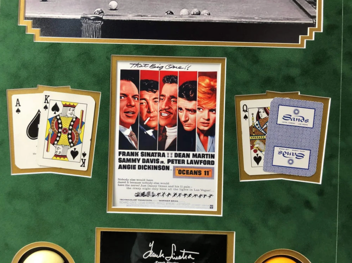 Rat Pack "Oceans 11" Billards Pool Collage W/ Facsimile Autographs ...